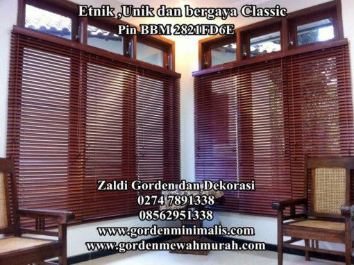 memilih gorden kayu wooden blind atau krey kayu sebagai secondary scin ...